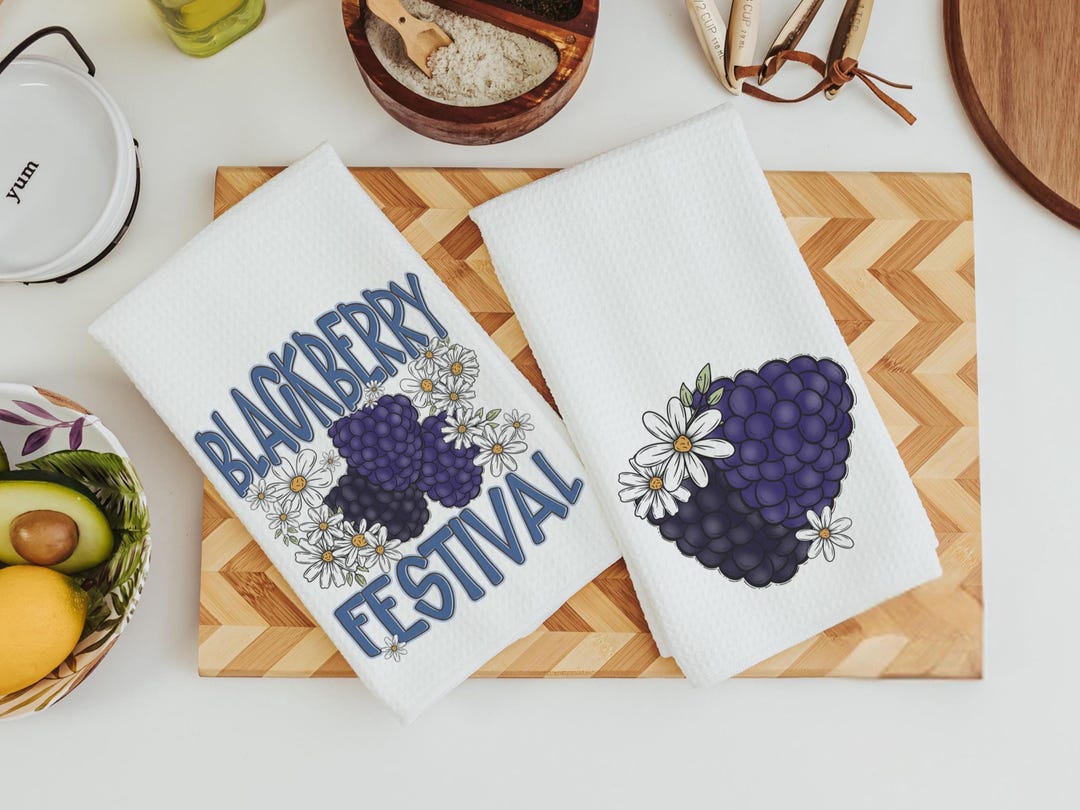 Blackberry Festival Black Berry Kitchen Towel for Mom, Blackberry ...