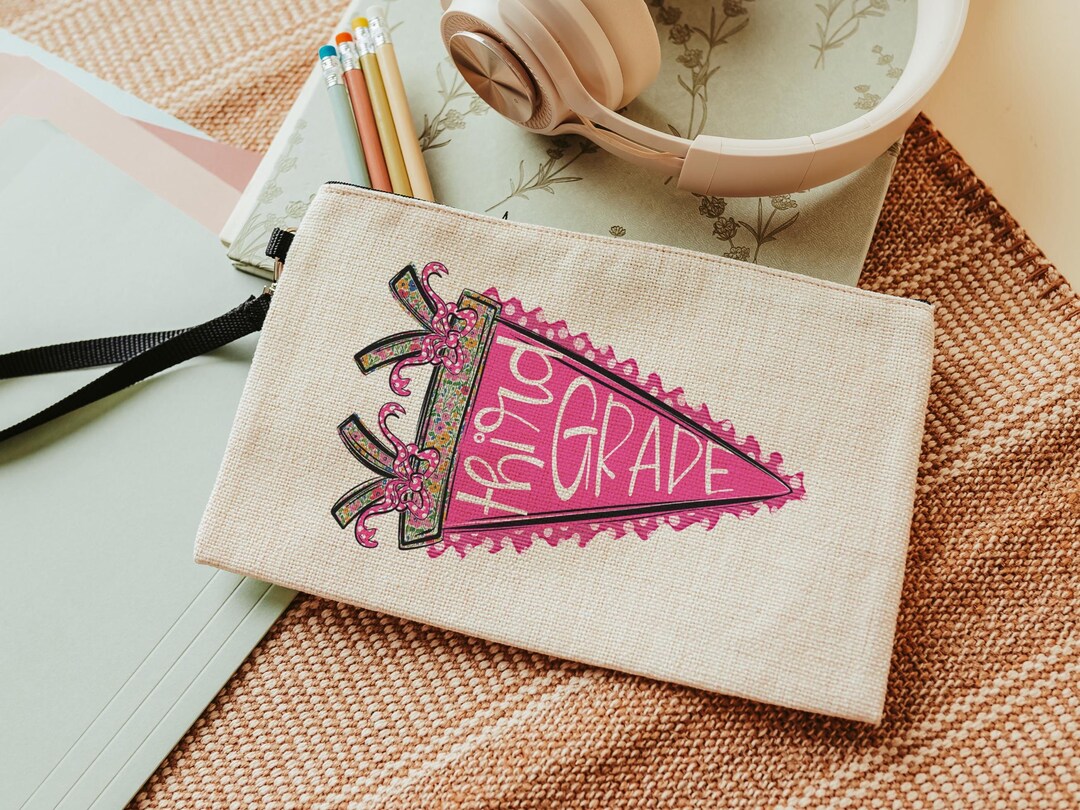 Pink Coquette Pencil Pouch for Girls, Third Grade Student Gift, 3rd ...