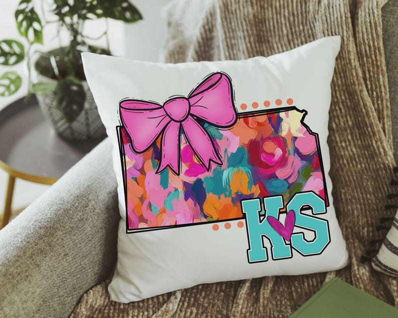 Kansas Throw Pillows for Couch Trendy Dorm Decor for College Girls ...
