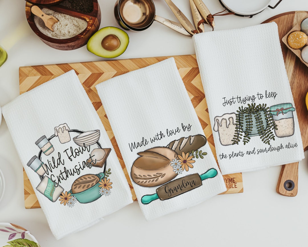 Personalized Made With Love Baking Kitchen Towels for Bridal Shower ...