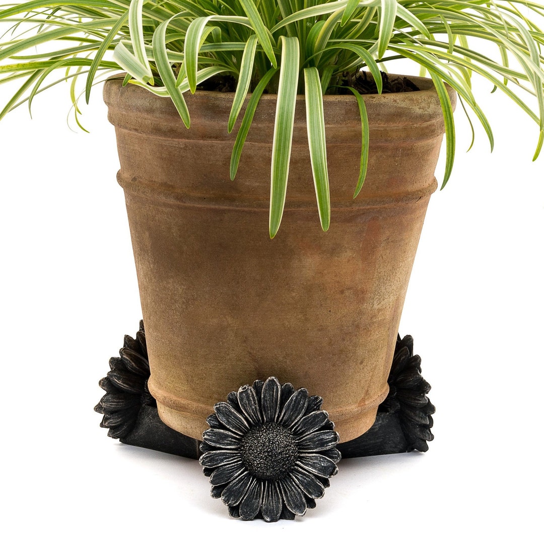 Bronze Coloured, Daisy, Potty Feet, Set of 3, Plant Pot Stand, Plant ...
