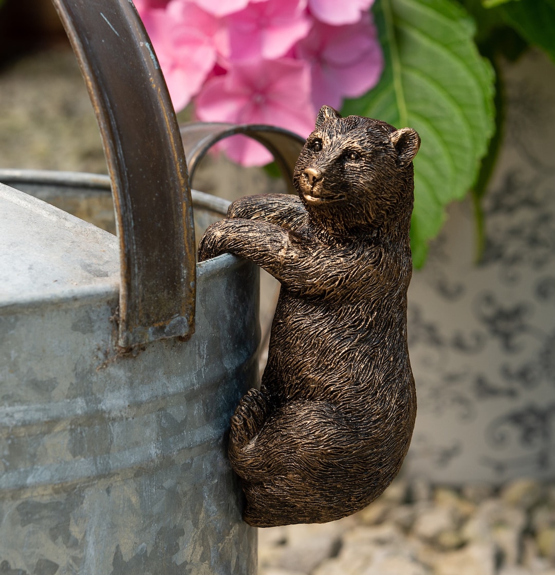 Charming Brown Bear Pot Buddy | Garden & Home Decor | British Design - Etsy
