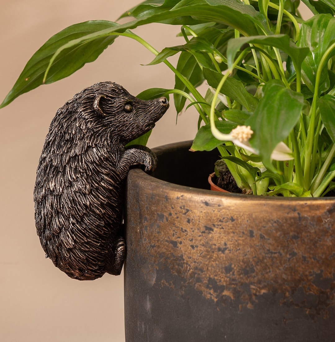 Charming Hedgehog Pot Buddy Hanger | Cute Garden Accent - Etsy