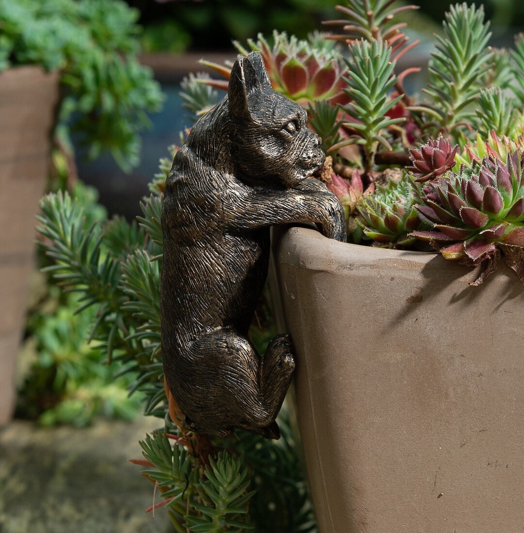 Adorable Bronze French Bulldog Pot Buddy | Garden & Home Accent ...