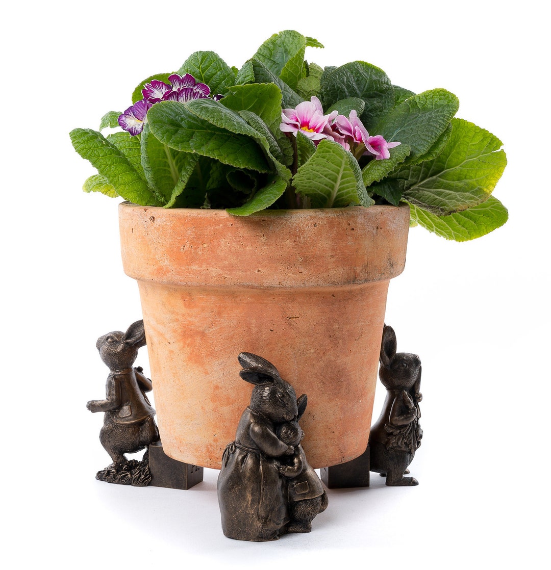 Beatrix Potter Bronze Peter Rabbit Plant Pot Feet Set of 3 | Licensed ...