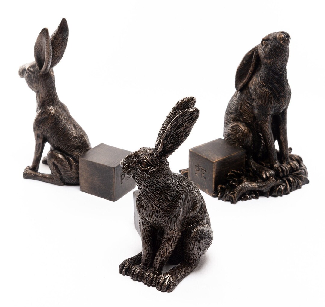 Antique Bronze Drove of Hares Potty Feet Set | Plant Pot Stands ...