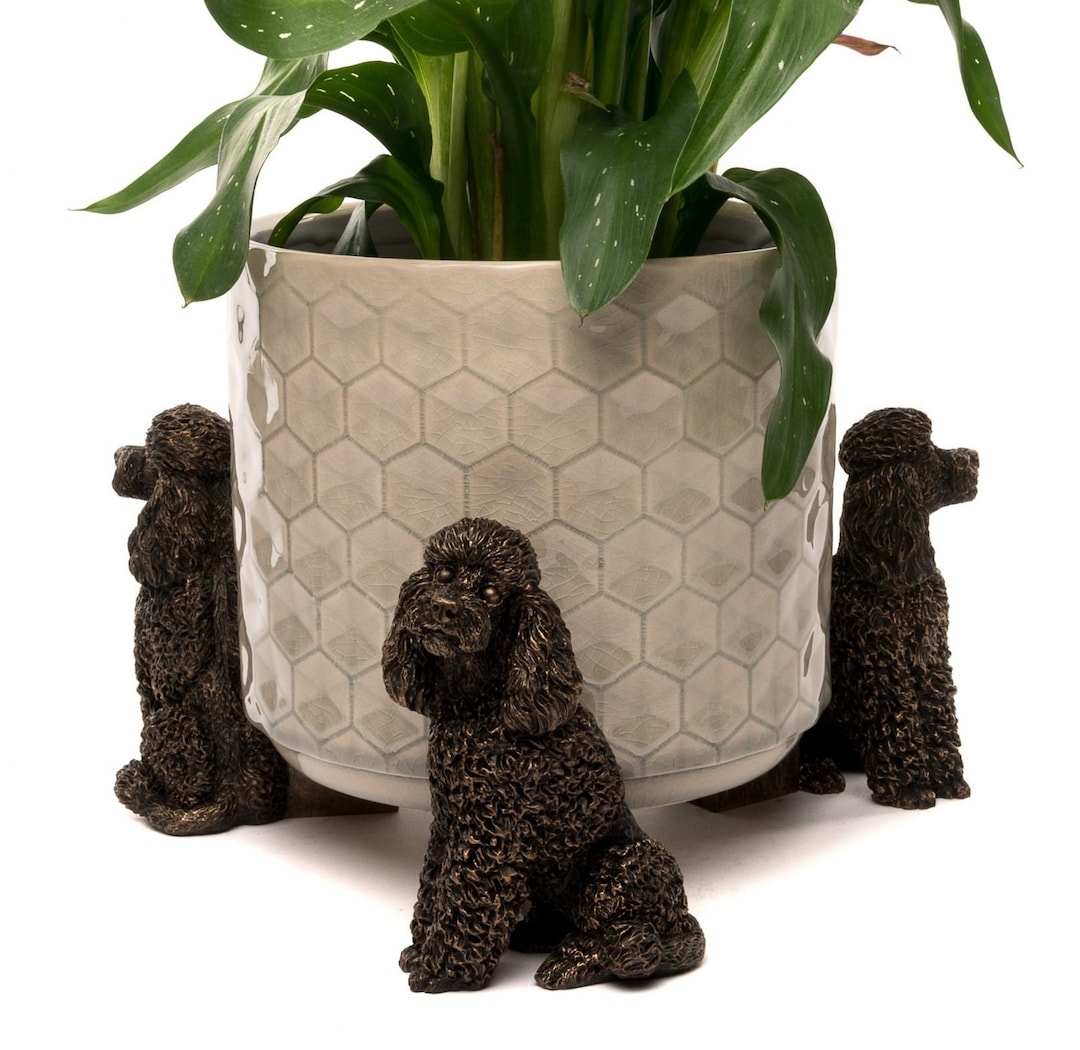 Bronze Poodle Plant Pot Feet Set of 3 | Elegant Garden Decor - Etsy