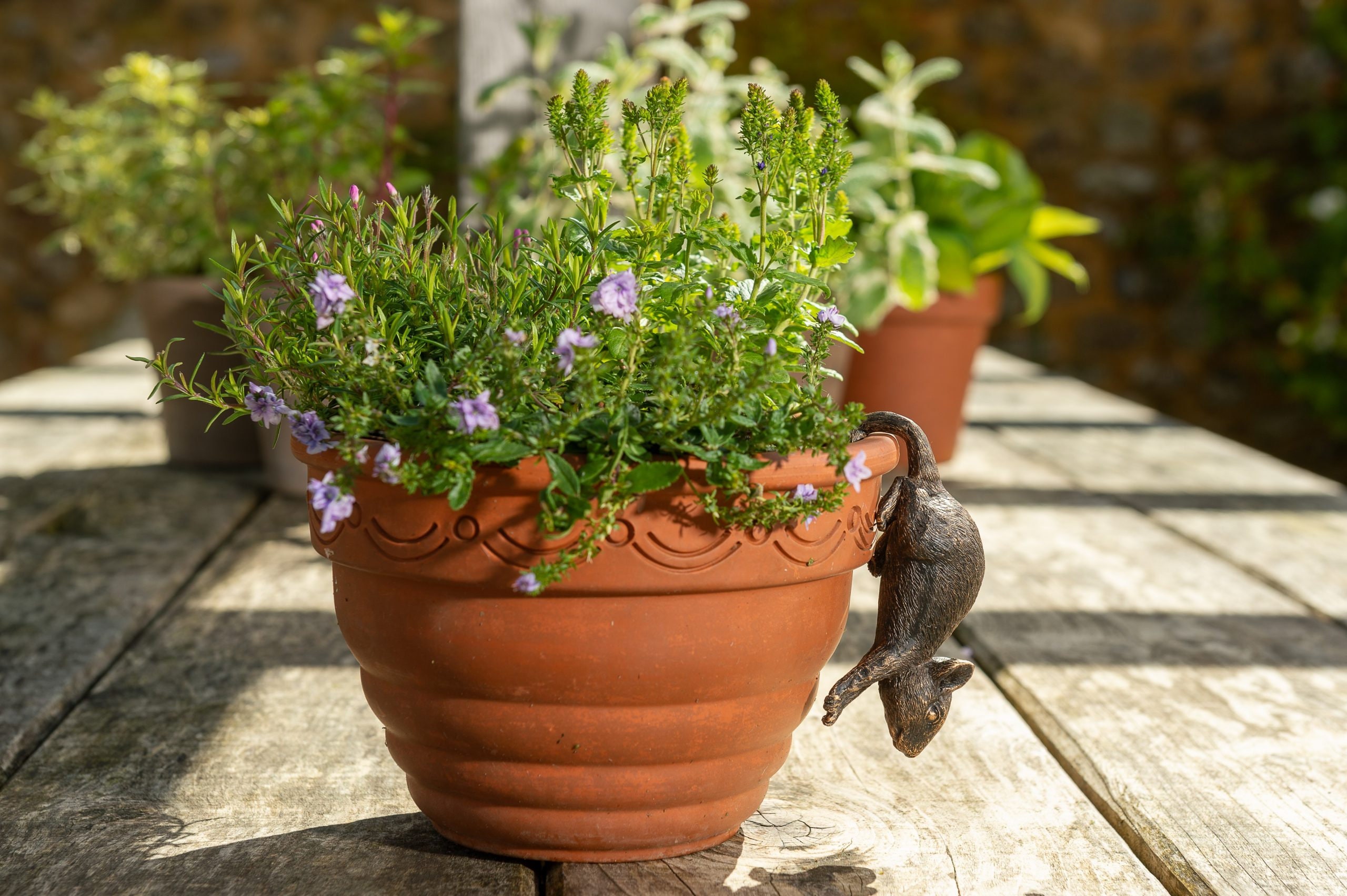 Mouse Pot Buddy Pot Hanger Bronze Coloured Mouse Pot Hanger - Etsy UK