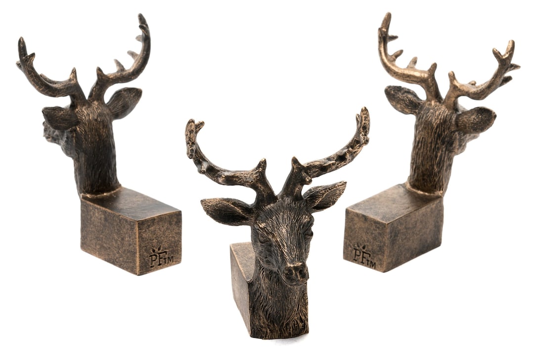Brushed Silver Stag Potty Feet: Garden Decor, Plant Pot Stand (set of 3 ...