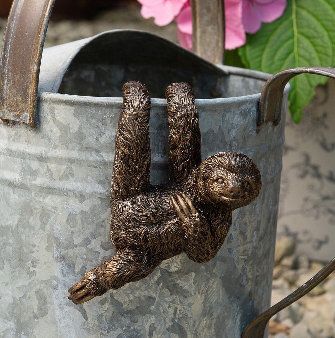 Charming Three-toed Sloth Pot Buddy Hanger | Whimsical Garden Decor - Etsy