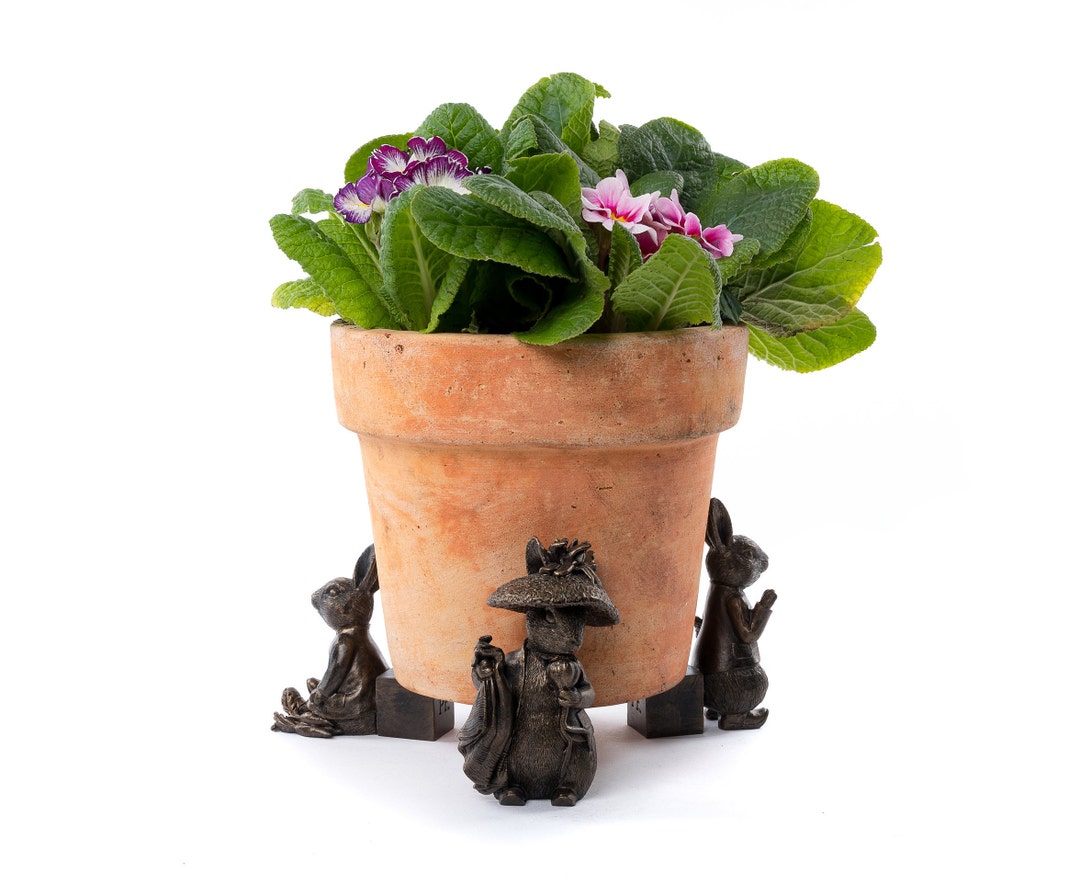 Bronze Coloured, Beatrix Potter, Benjamin Bunny, Potty Feet, Set of 3 ...