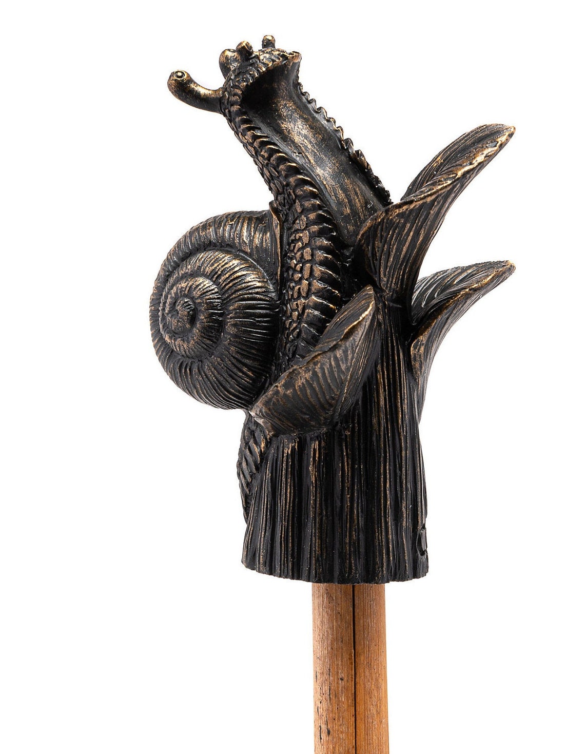 Cane Companion Cane Toppers Antique Bronze Coloured Snail On | Etsy