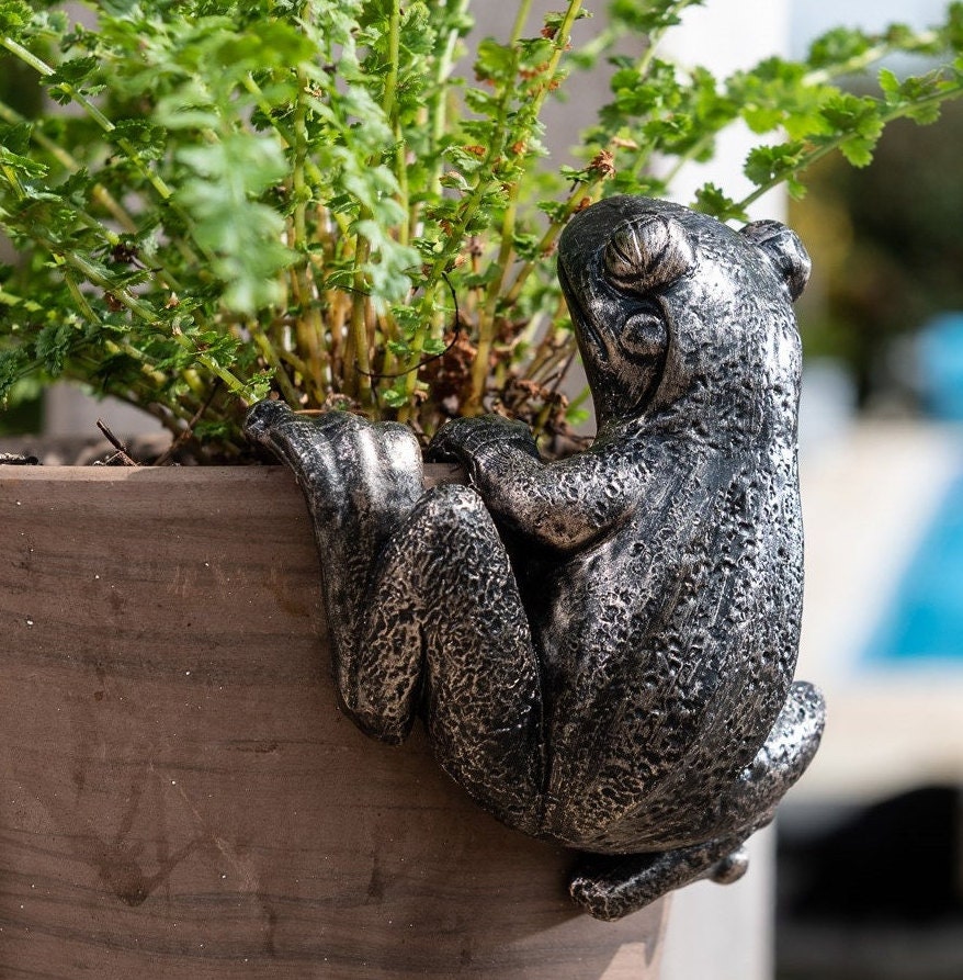 Charming Frog Pot Buddy Hanger | Whimsical Garden Decor - Etsy