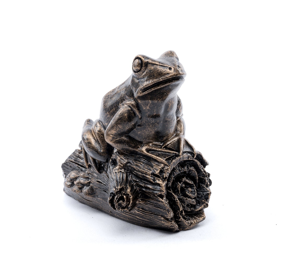 Frog on Log, Feeder Friend, Water Drip, Feeder, Frog Ornament, Frog ...