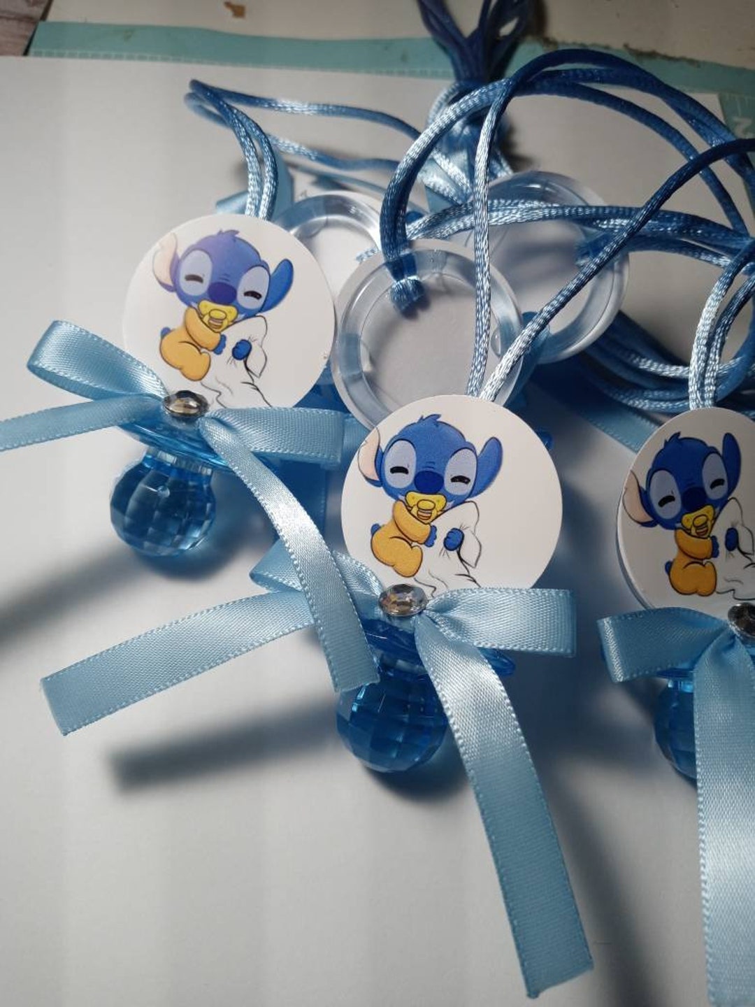 Sleeping Stitch Baby Shower Pacifiers Guest Favors, Lilo and Stitch ...