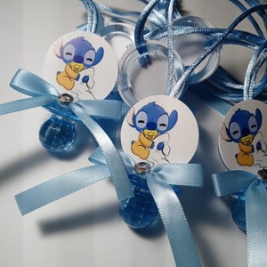 Sleeping Stitch Baby Shower Pacifiers Guest Favors Lilo and - Etsy