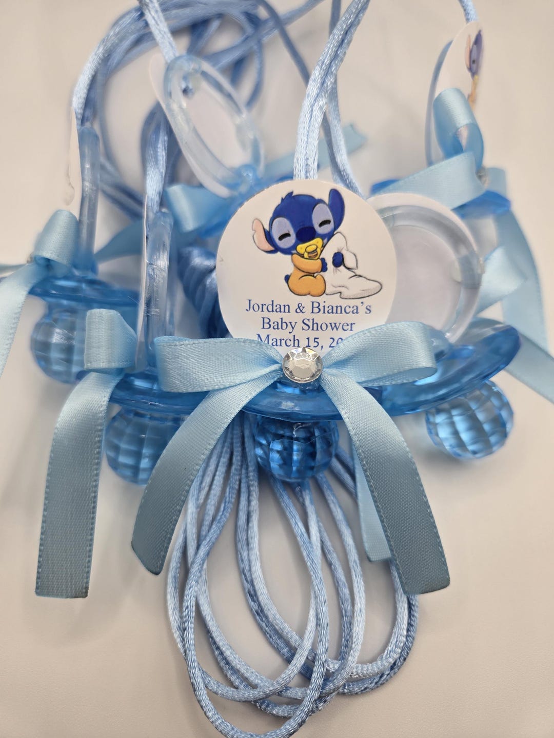 Personalized Stitch Baby Shower Pacifiers Guest Favor Necklaces, Lilo ...