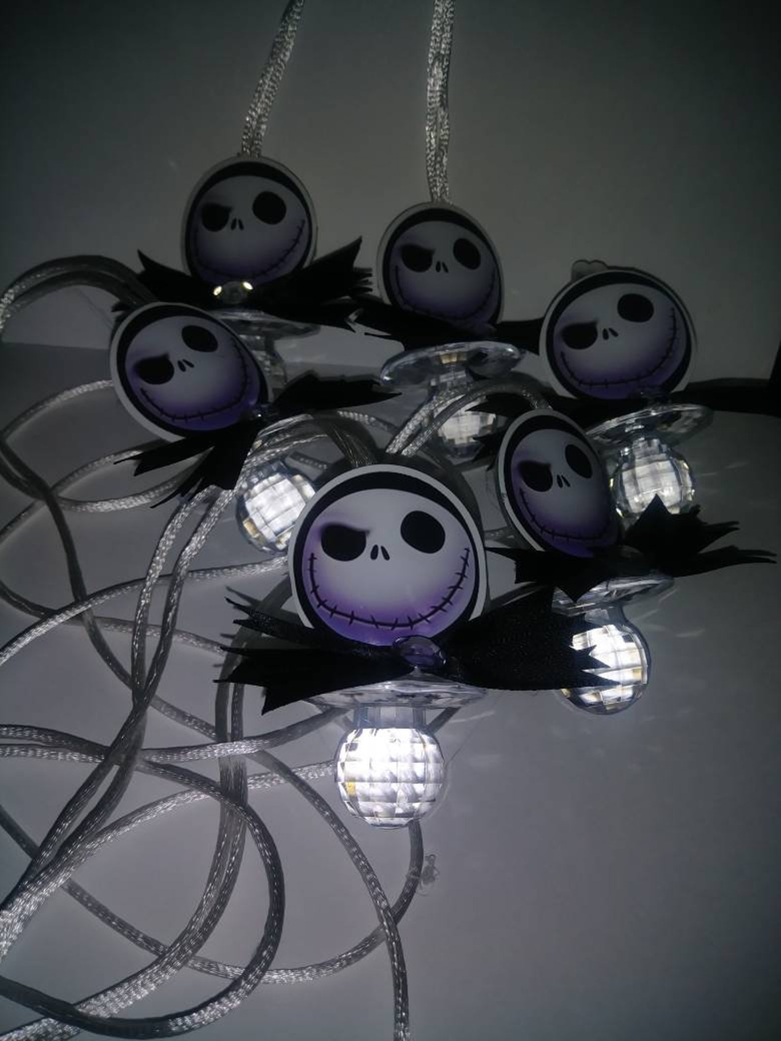 Nightmare Before Christmas Baby Shower Pacifier Necklaces | Etsy