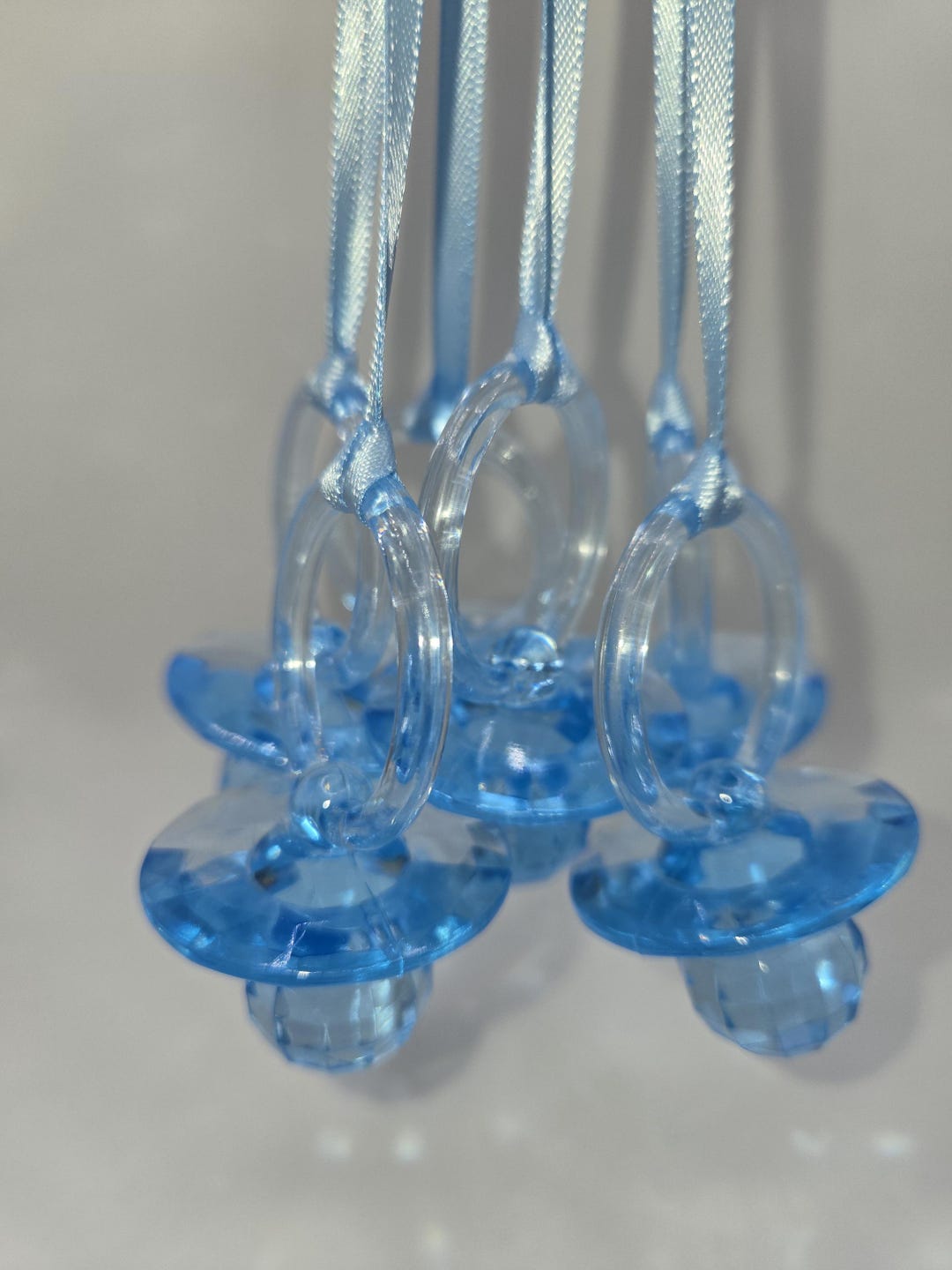 Blue Pacifiers Baby Shower Pacifiers Necklaces Favors - Baby Shower ...