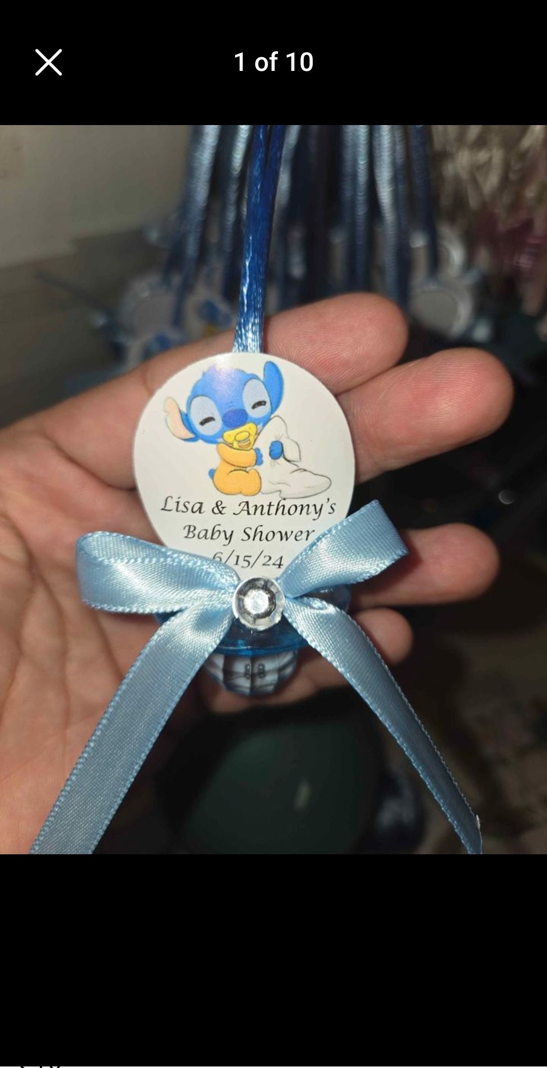 Personalized Stitch Baby Shower Pacifiers Guest Favor Necklaces, Lilo ...