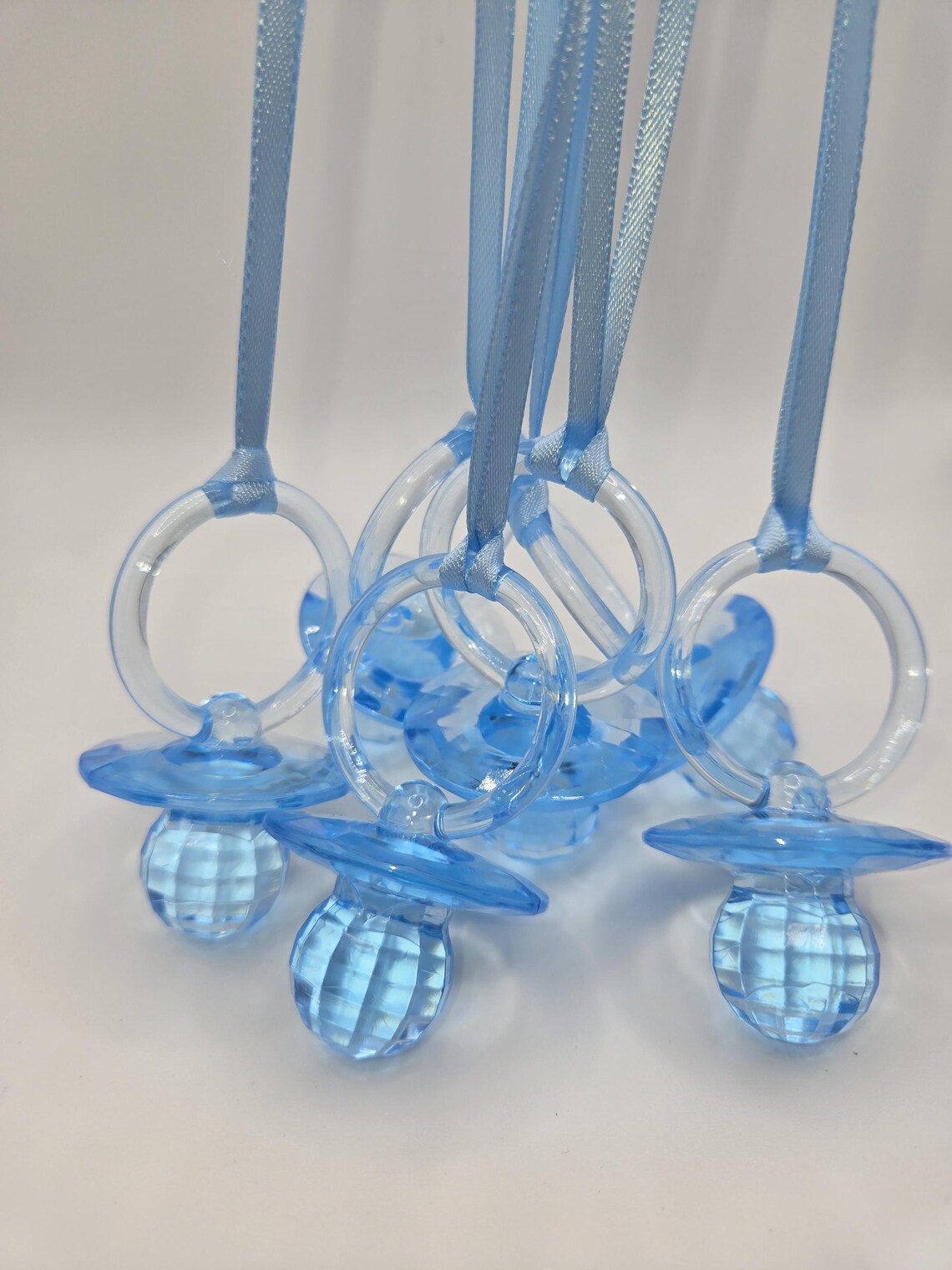 Blue Pacifiers Baby Shower Pacifiers Necklaces Favors - Baby Shower ...
