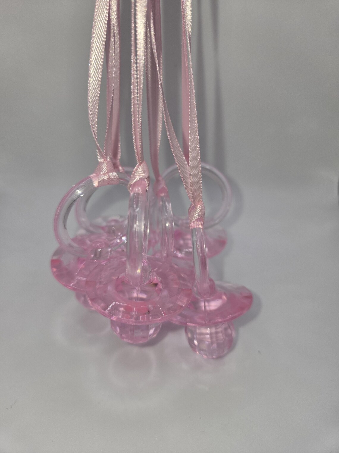 Pink Pacifiers Baby Shower Pacifiers Necklaces Favors - Baby Shower ...