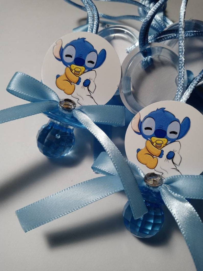 Sleeping Stitch Baby Shower Pacifiers Guest Favors Lilo and - Etsy