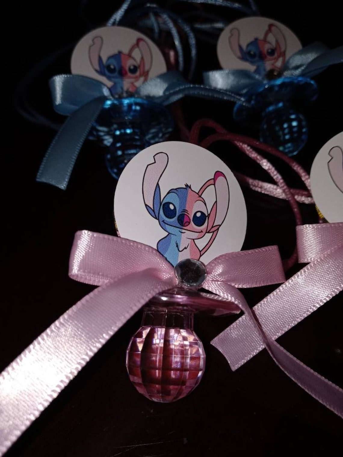 Stitch and Angel Gender Reveal Baby Shower Pacifiers Guest | Etsy
