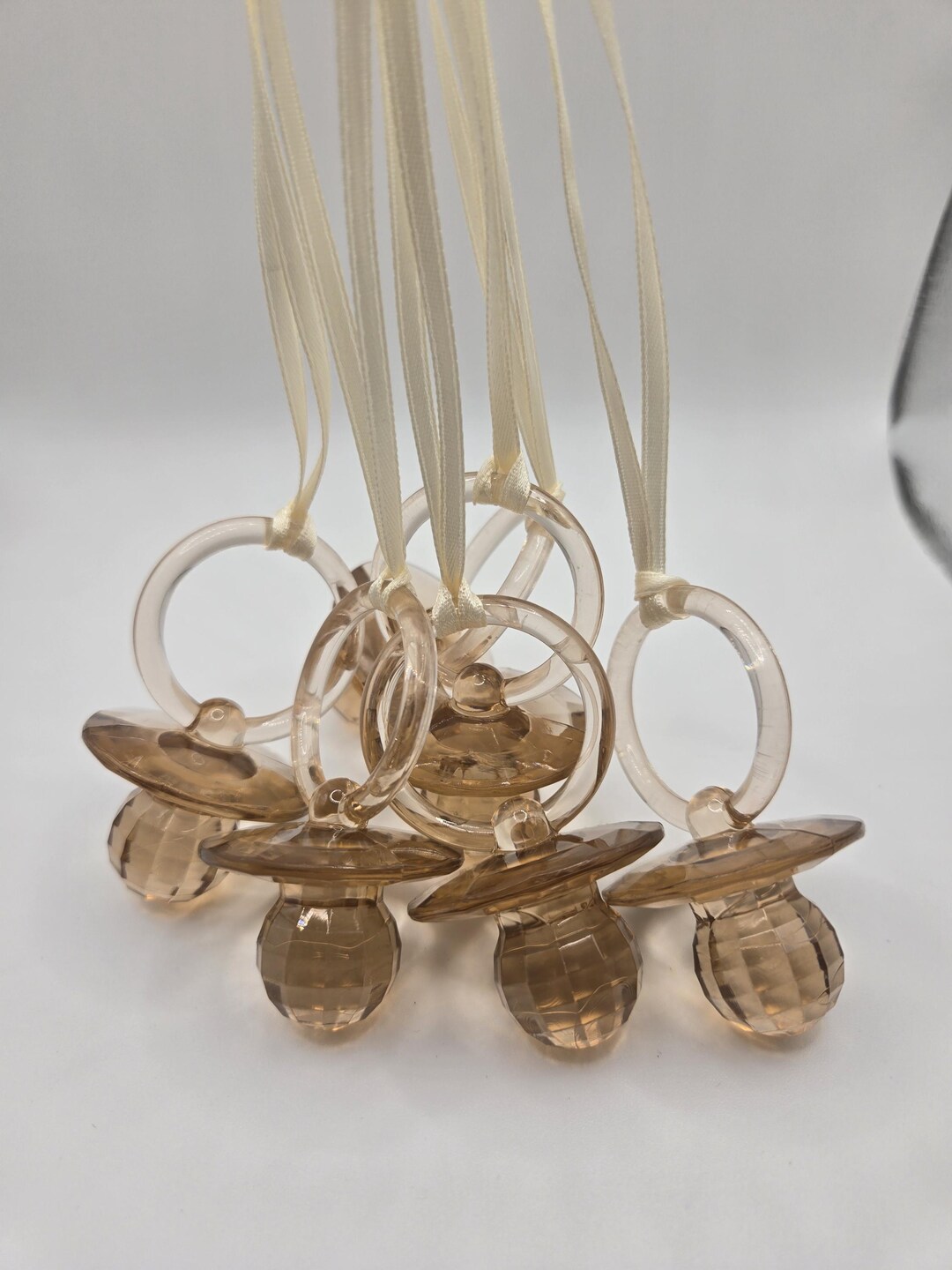 Brown Pacifiers Baby Shower Pacifiers Necklaces Favors - Baby Shower ...