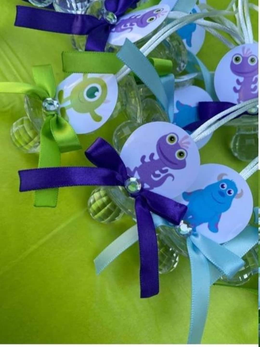 Disney Monsters Inc Baby Shower Pacifiers Guest Favor Necklaces Baby ...