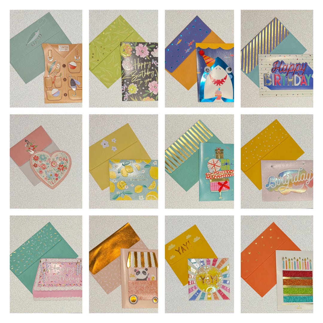 12 Greeting Cards- Mixed- Cute- 3D Cards- (special Deal) Some Blank ...