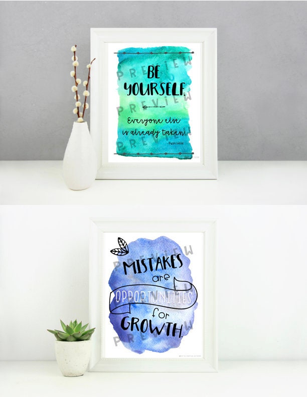 Inspirational Watercolor Posters - Etsy