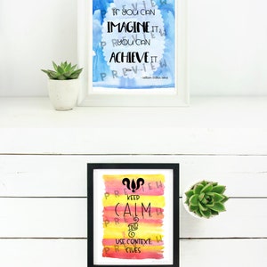 Inspirational Watercolor Posters - Etsy