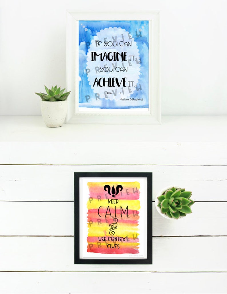 Inspirational Watercolor Posters - Etsy