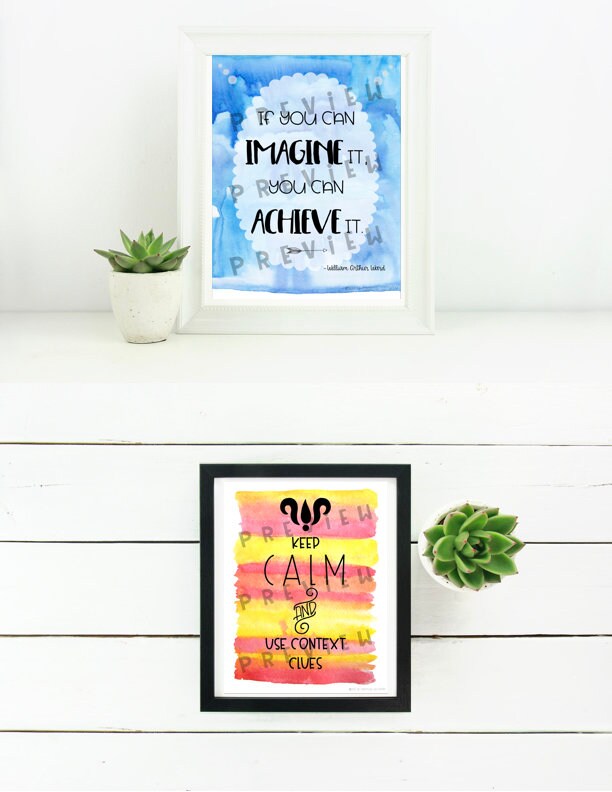 Inspirational Watercolor Posters - Etsy