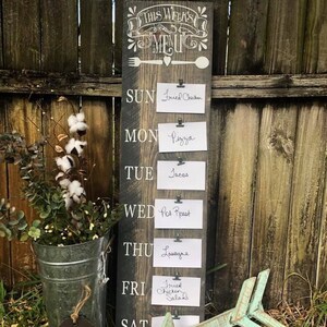 Weekly Menu Board - Etsy