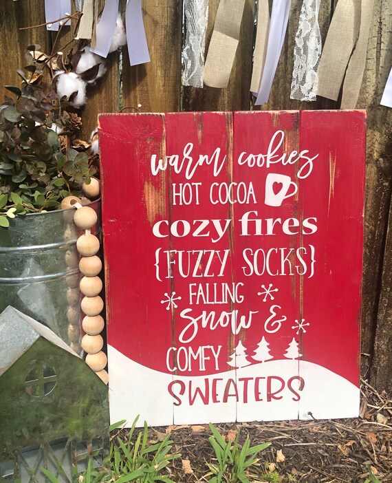 Wooden Winter Sign Winter Weather Sign Cozy Sign Winter | Etsy