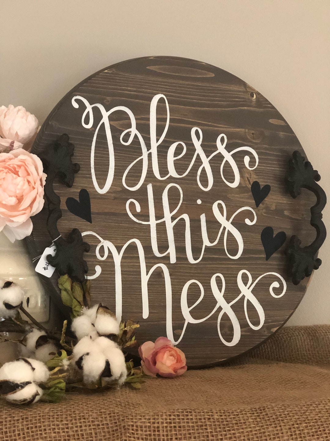 15" Lazy Susan "bless This Mess" - Etsy