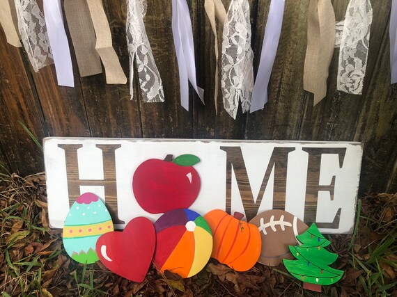 Interchangeable 'HOME' Sign Seasonal Holidays | Etsy