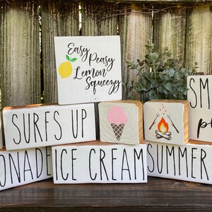 Rae Dunn Inspired Farmhouse Wood Blocks, Farmhouse Decor, Stacking ...