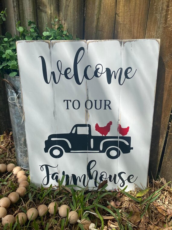 Welcome to Our Farmhouse Wall Sign Farmhouse Decor Rustic | Etsy