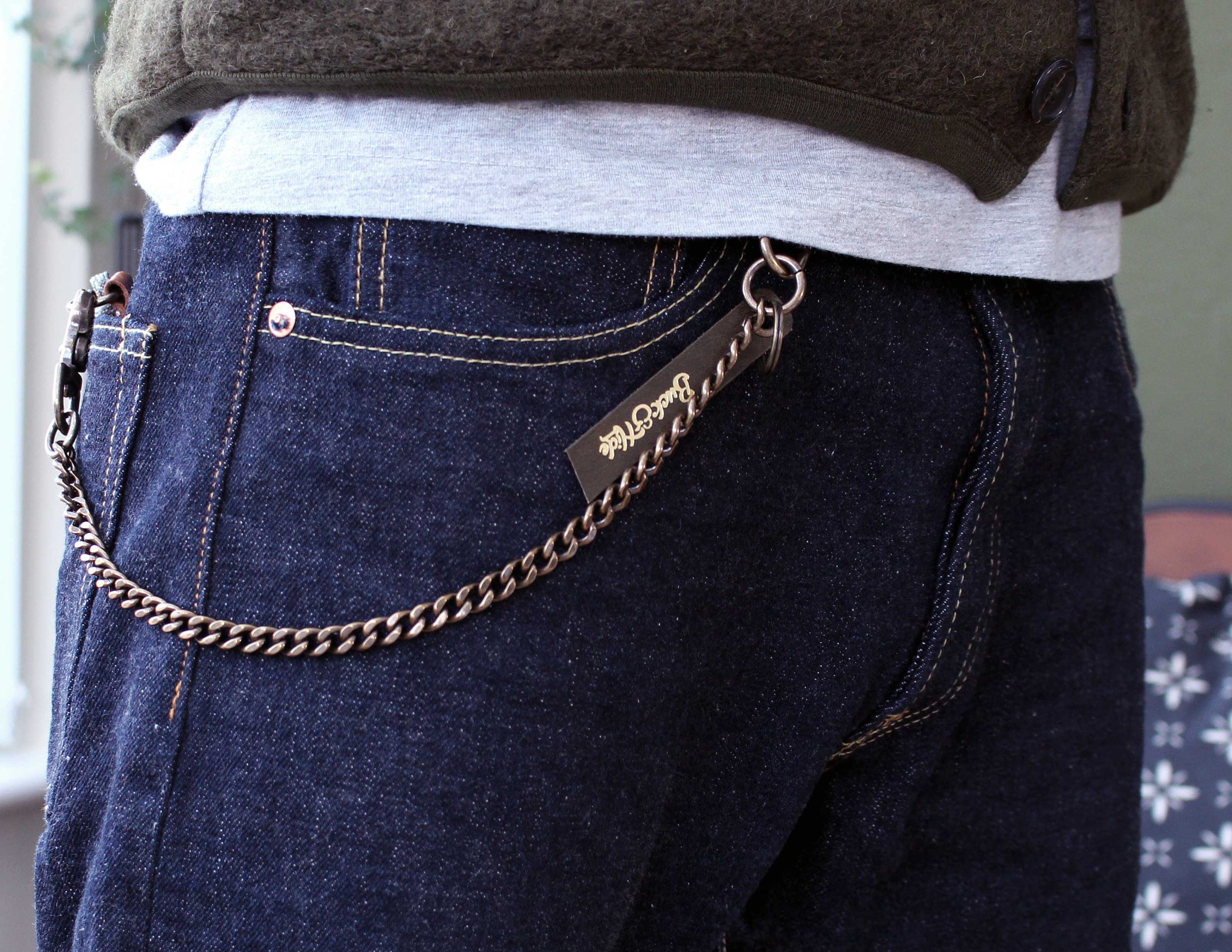 Nickel Silver Chain. Solid Brass Wallet Chain, Long Key Nickel Silver Chain. Solid Brass Wallet Chain, Long Key
