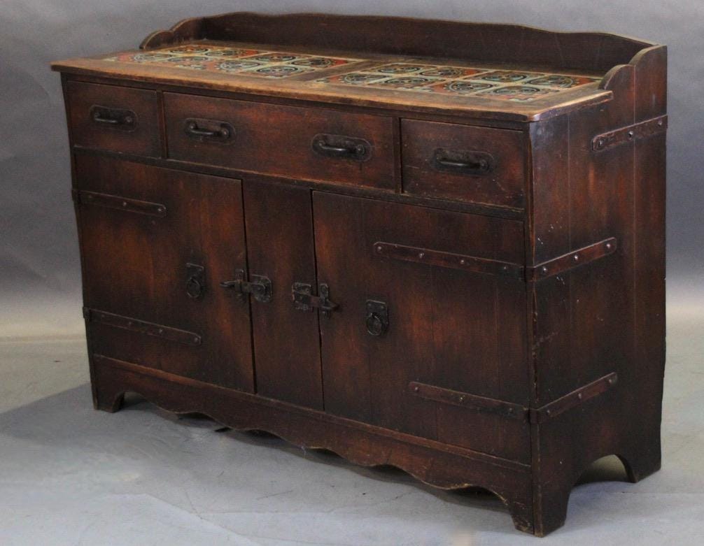 40658. Rare Monterey Sideboard With California Tiled Top - Etsy