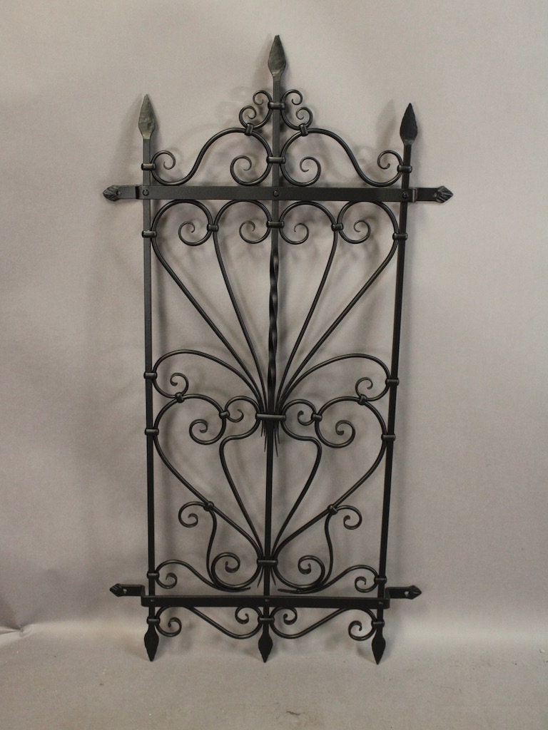 1920's Iron Grill Salvage From Los Angeles Home Newly Powder Coated - Etsy