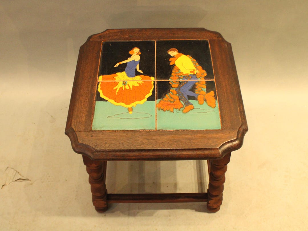 17254. 1920's Taylor Tile Table With Spanish Dancers - Etsy