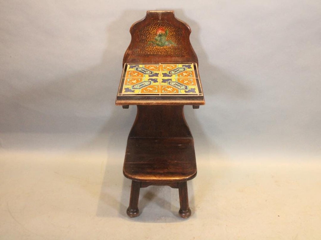 1920's De Anza Hotel Side Table With Original Tiles - Etsy