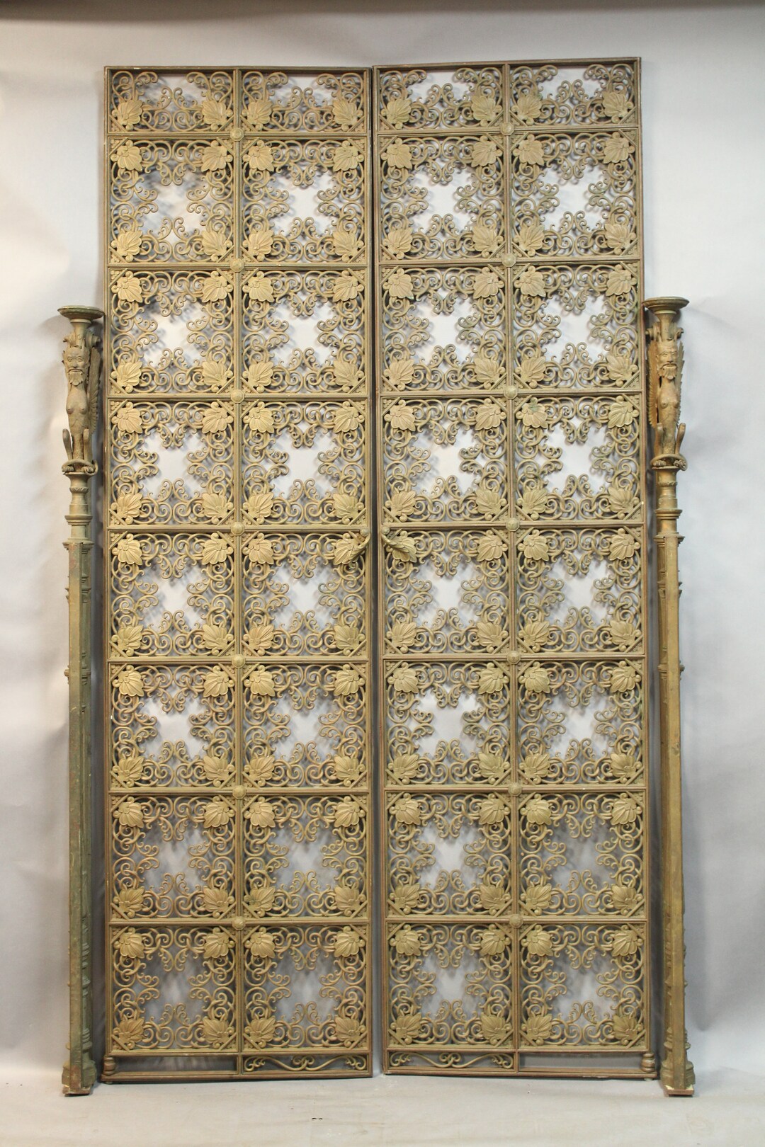 15348. 1 of 2 Rare Turn of the Century Pair of Bronze and Iron Gates - Etsy