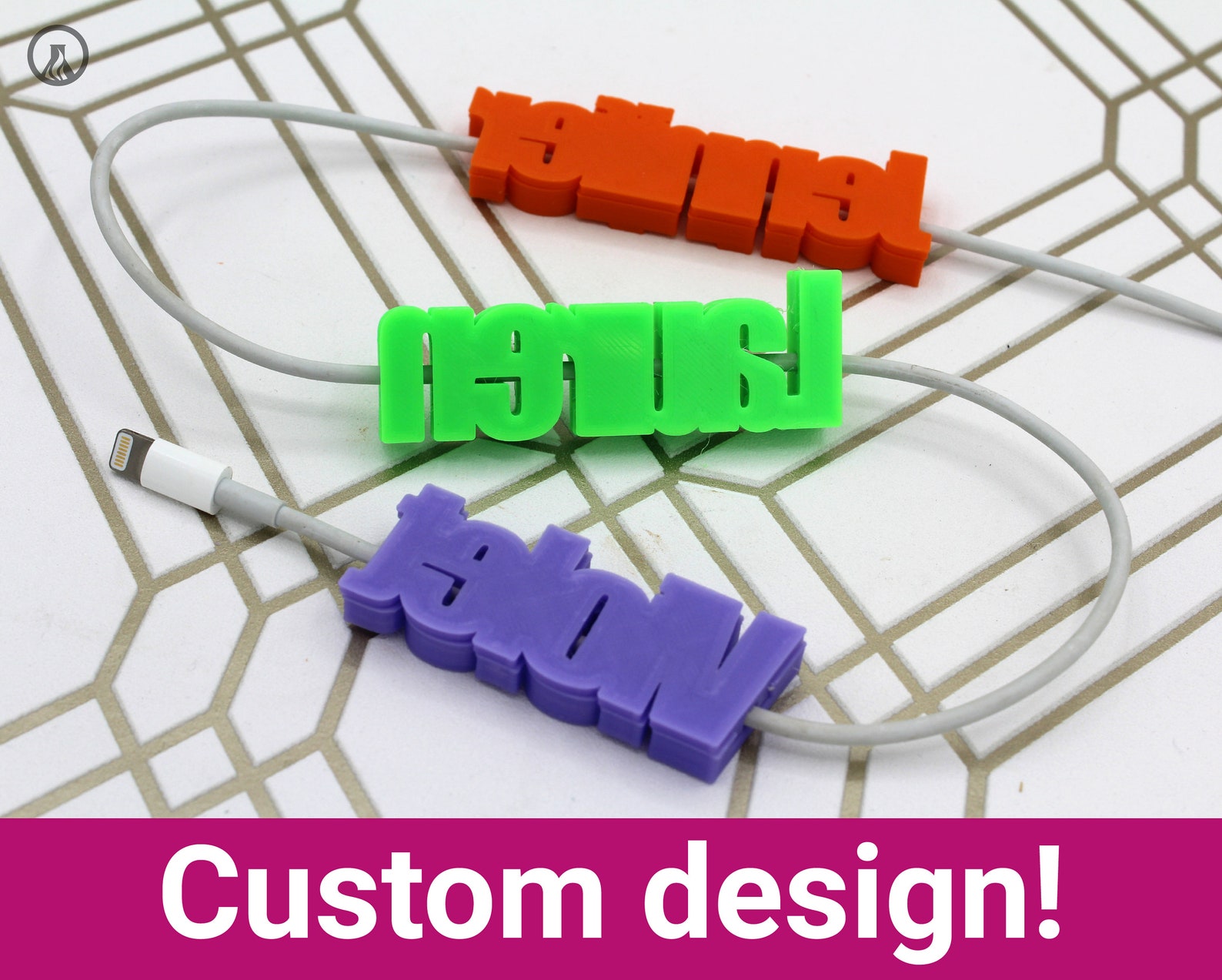 Personalised Cable Clip 3D Printed Custom Name - Etsy