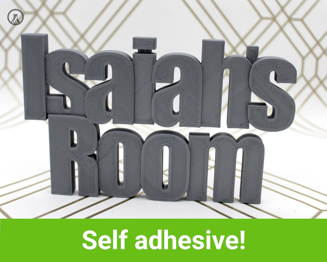 Personalised Large Door Sign 3D Printed Name Sign Wall | Etsy UK