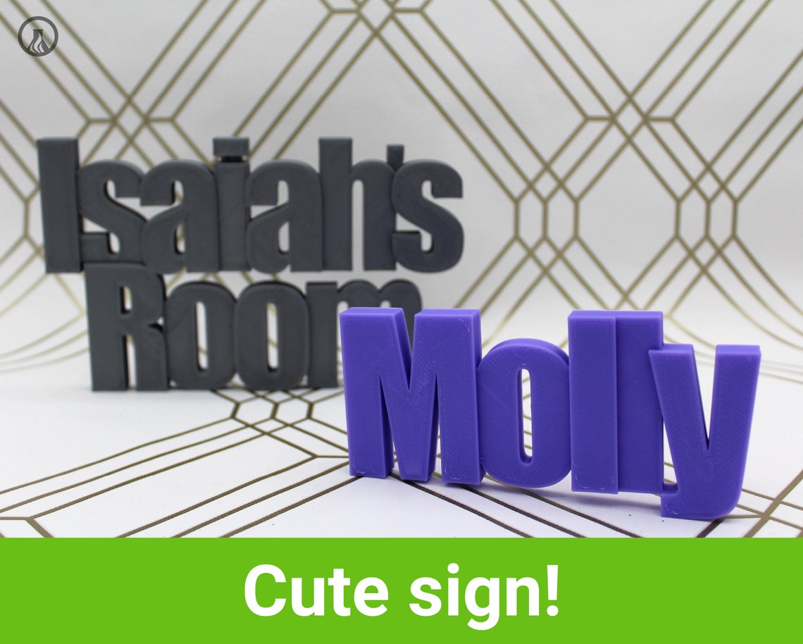 Personalised Large Door Sign 3D Printed Name Sign Wall | Etsy UK